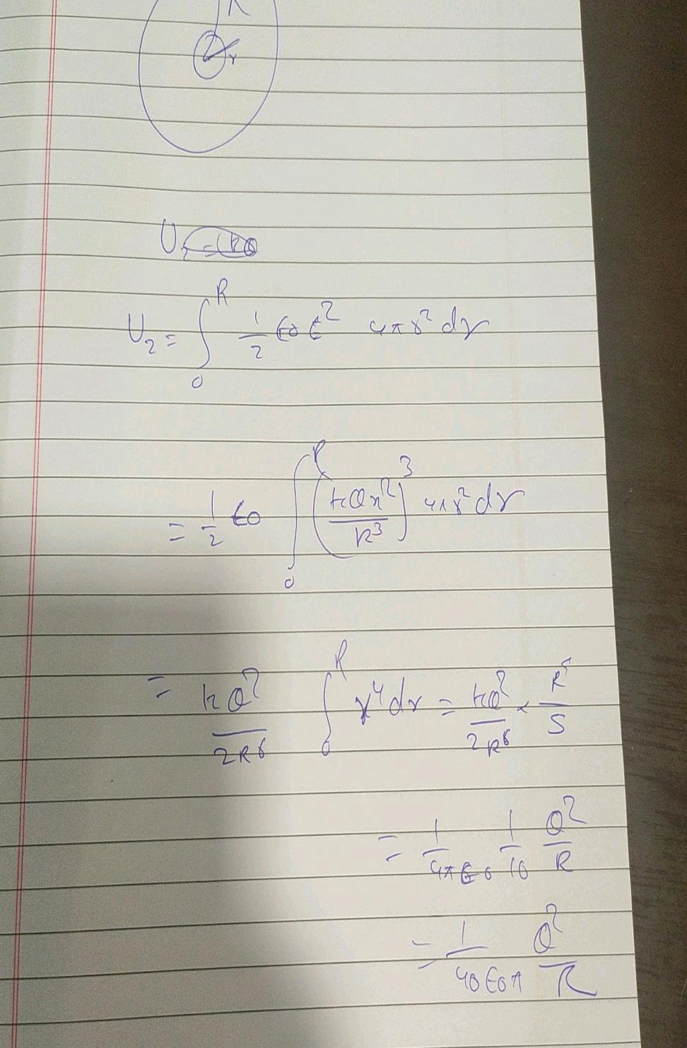 A Solid Sphere Of Radius R Is Charged Uniformly The Electrostatic