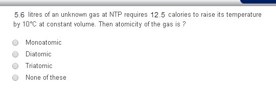 At A Constant Volume The Specific Heat Of A Gas Is 0075 And Its