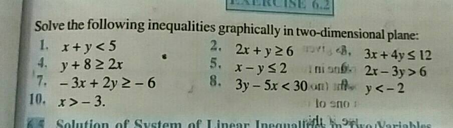 Solve The System Of Inequalities Graphically 4x 3y≤60 Y≥2x X≥3 X