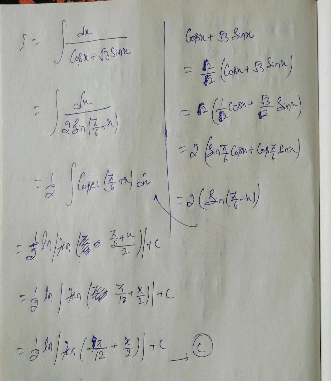 Evaluate Intcosecxlogtanx2dx