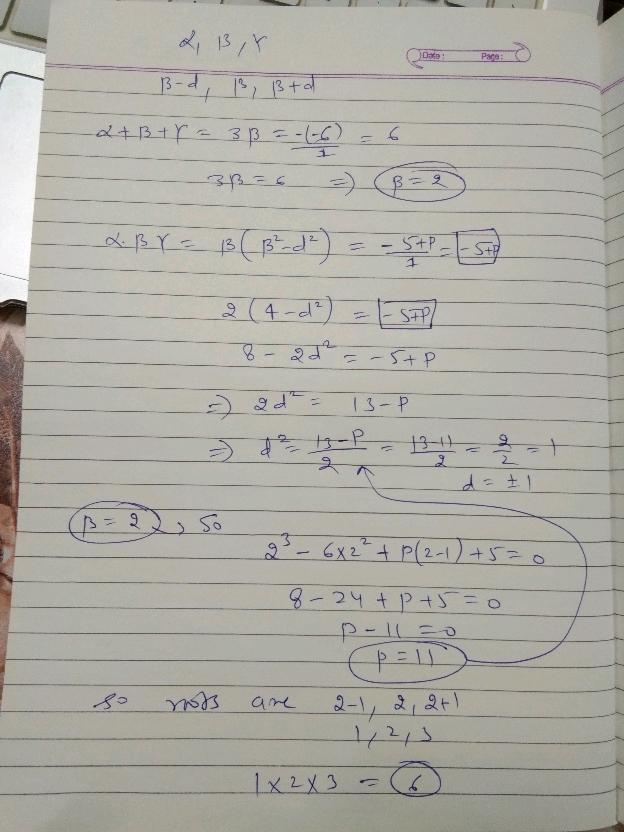 Alpha Beta And Gamma Are The Zeroes Of Cubic Polynomial Px Ax3 Bx