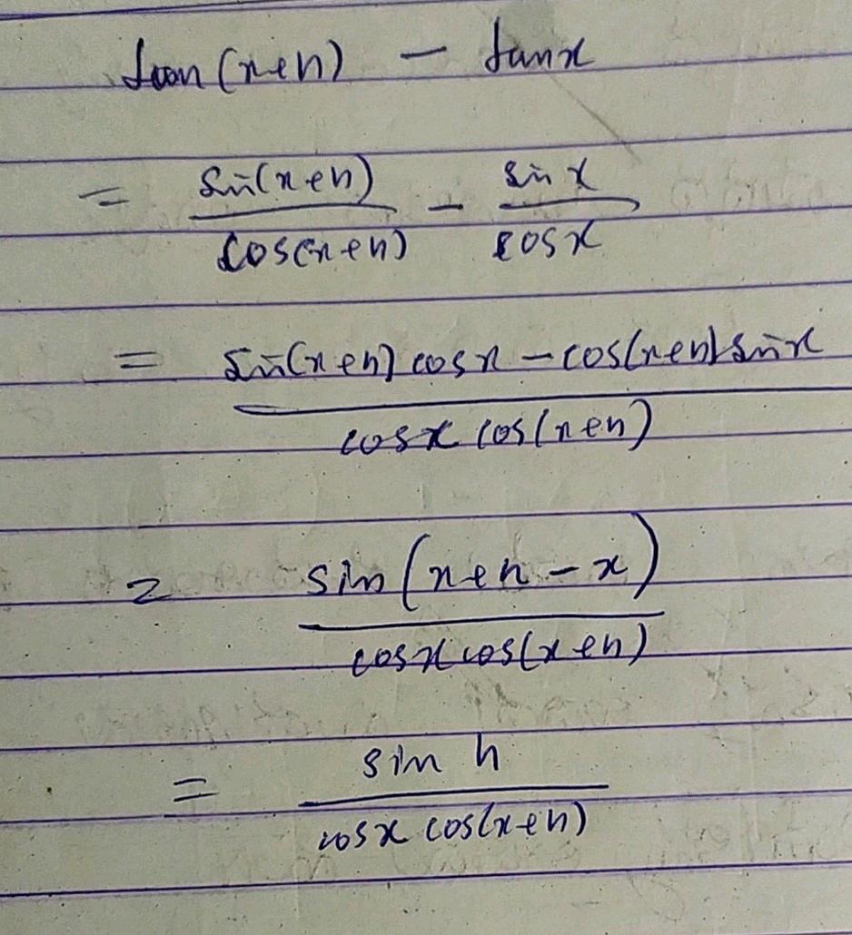 Differentiate The Following Function From First Principle E√cotx