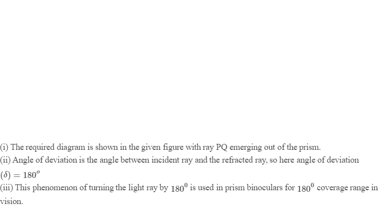 A Ray Of Light Pq Is Incident Normally On The Hypotenuse Of A Right