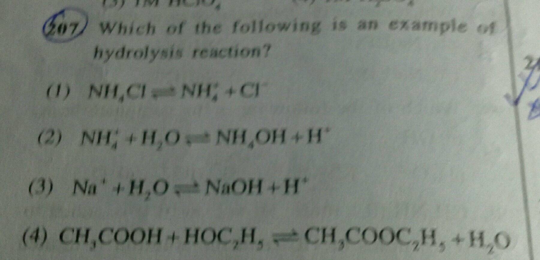 Hydrolysis Reaction Example