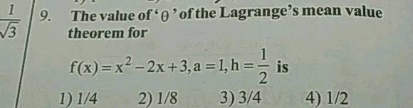 The Value Of C Of The Lagranges Mean Value Theorem For F X X2