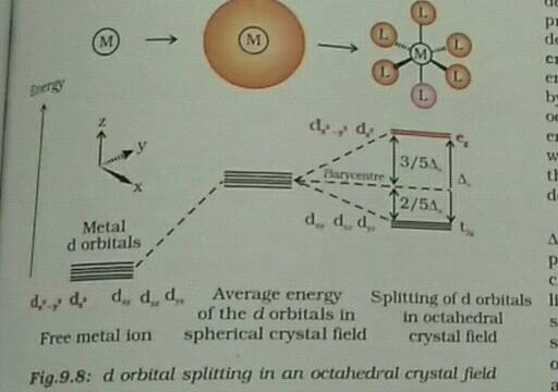 Draw Figure To Show The Splitting Of D Orbitals In An Octahedral