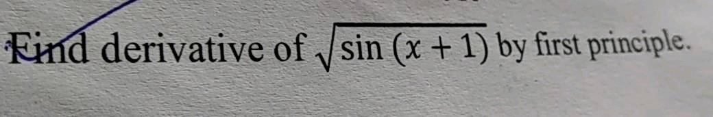 Find The Derivative Of Cosec2 X By Using First Principle Of