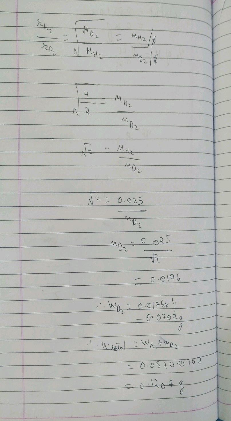 A Mixture Containing 224 Litre H2 And 112 Litre Of D2 At Ntp Is Taken