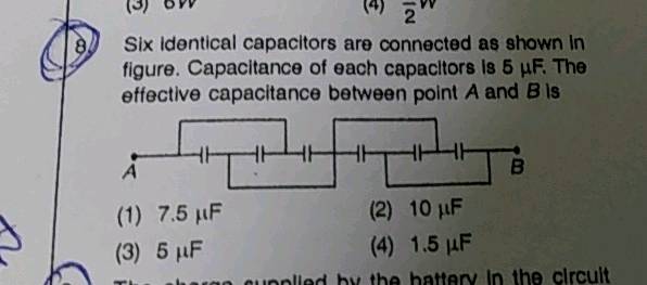 Six Identical Capacitorseach Of Capacitance C Are Connected To A