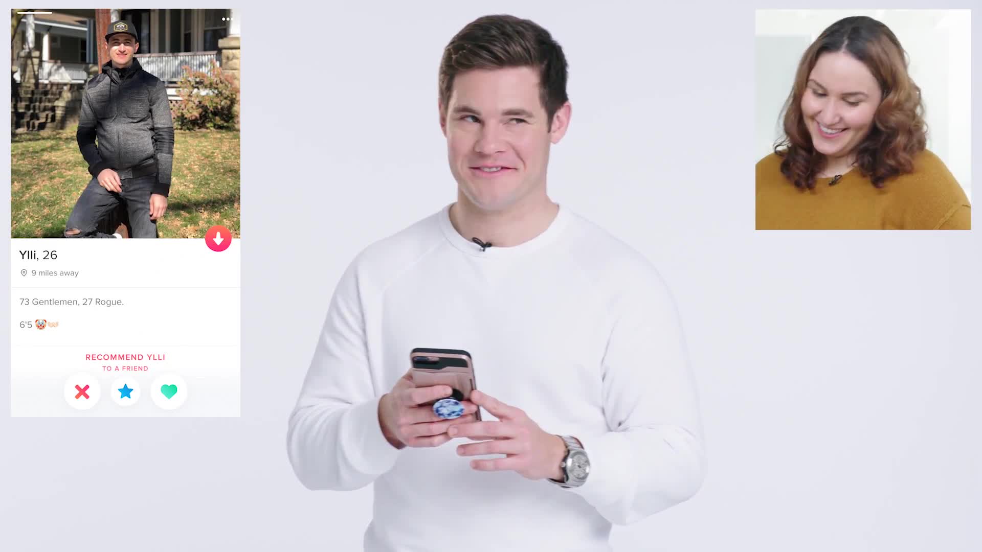 Watch Adam Devine Hijacks A Strangers Tinder Tinder Takeover