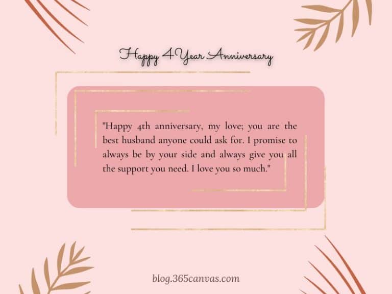 50 Heartfelt 4th Years Wedding Anniversary Quotes And Wishes