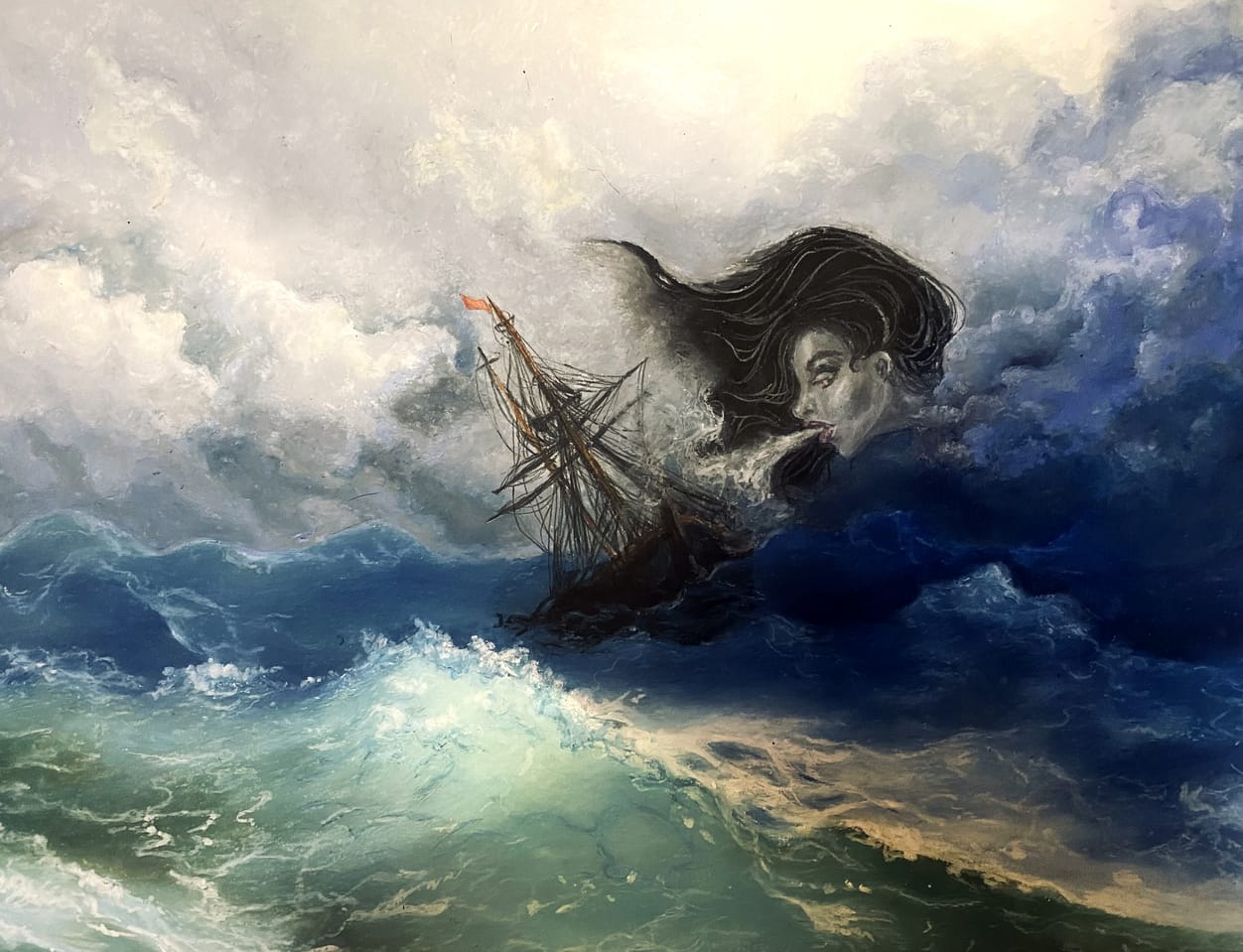 Ivan Aivazovsky Ship On Stormy Seas Michellec Illustrations Art Street