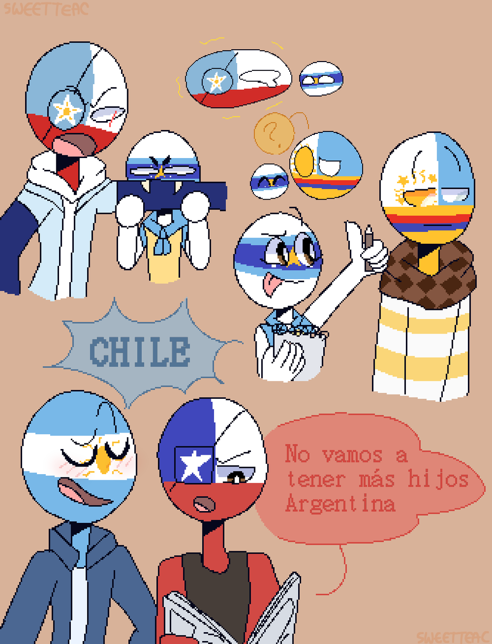 Countryhumans Chile X Argentina Hijos Argentina Countryhumans On