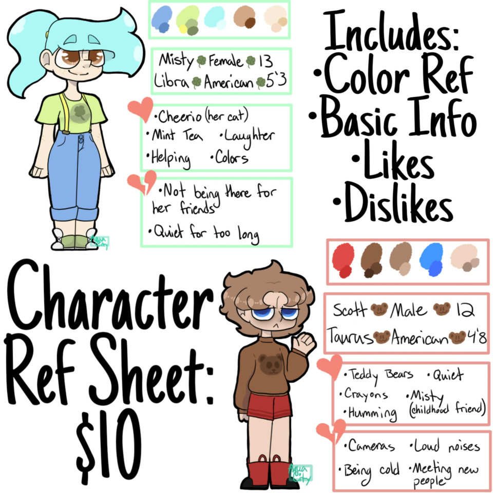 Character Ref Sheet Commissions Horrorprincess04 Illustrations Art Street