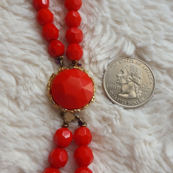 Jewelry Vintage Red Bead Necklace Poshmark