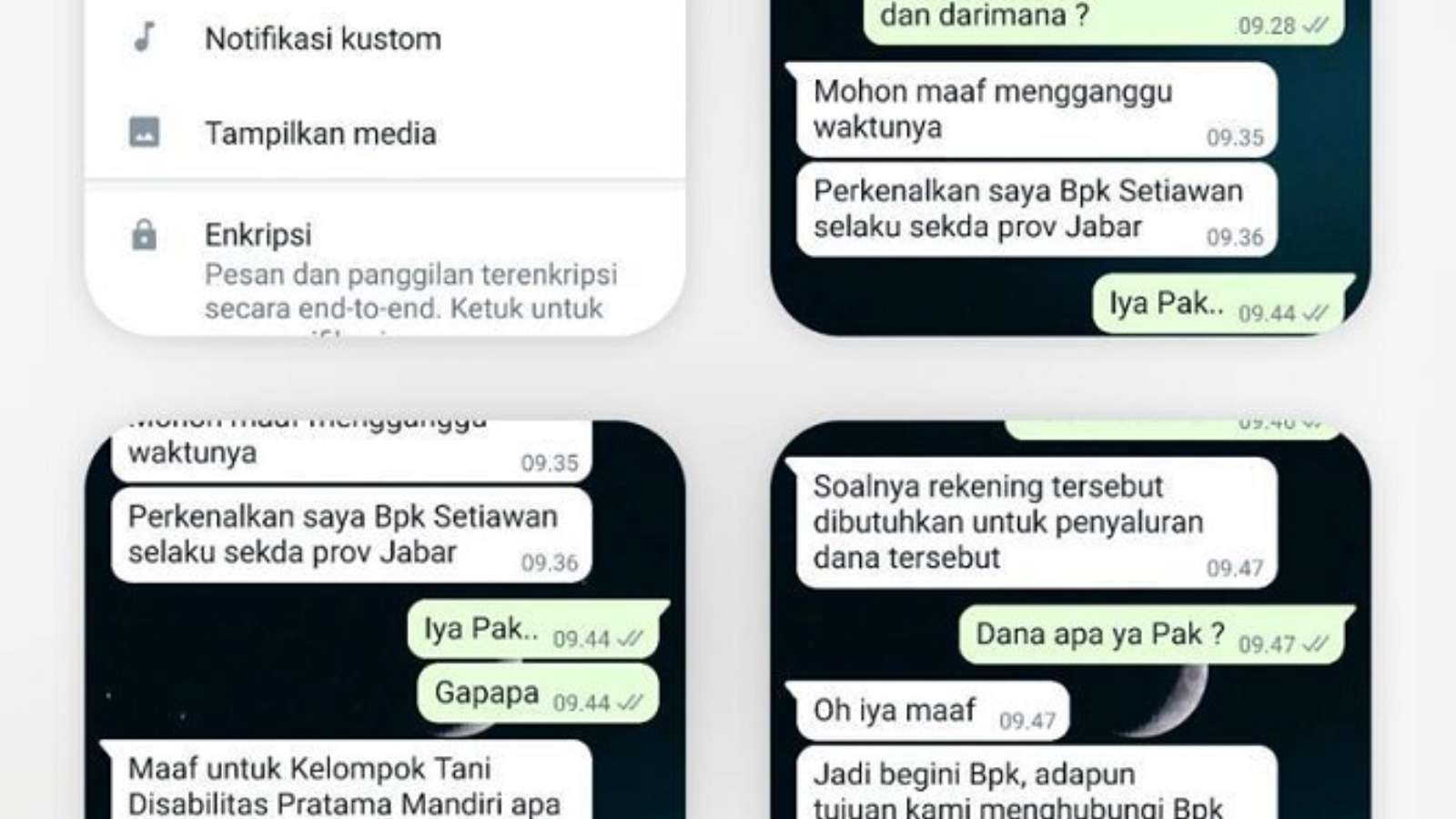 Penipuan Melalui Whatsapp Catut Nama Sekda Jabar Masyarakat Diimbau