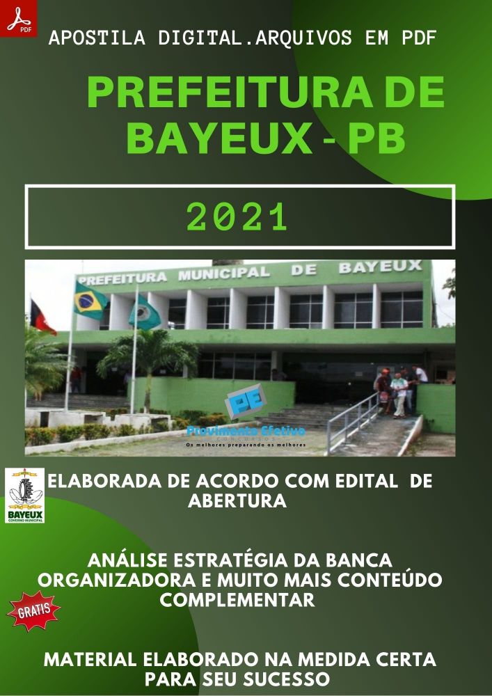 Provimento Efetivo Concursos Apostila Prefeitura Bayeux Pb Educador