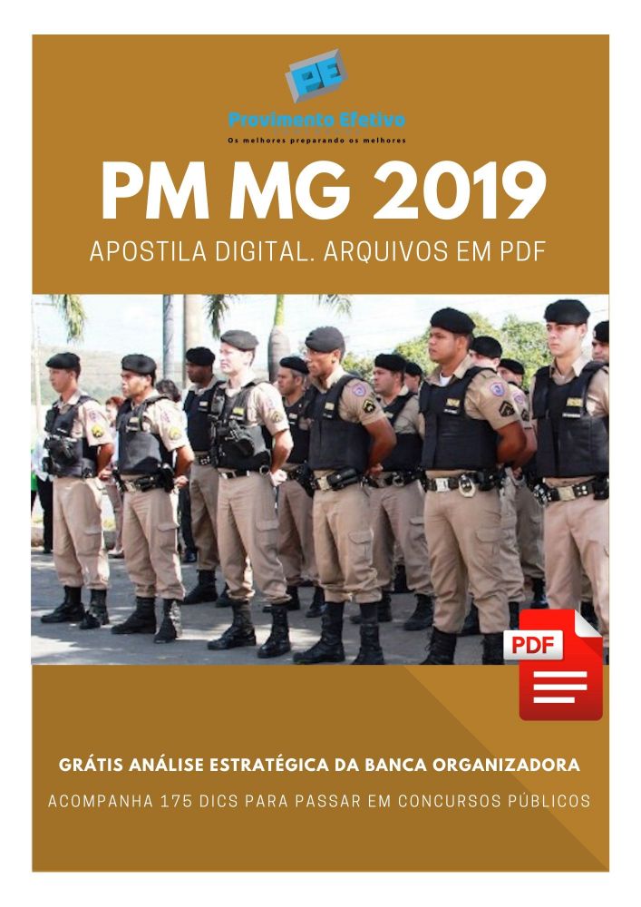 Provimento Efetivo Concursos Apostila Pm Mg Curso De Formação De