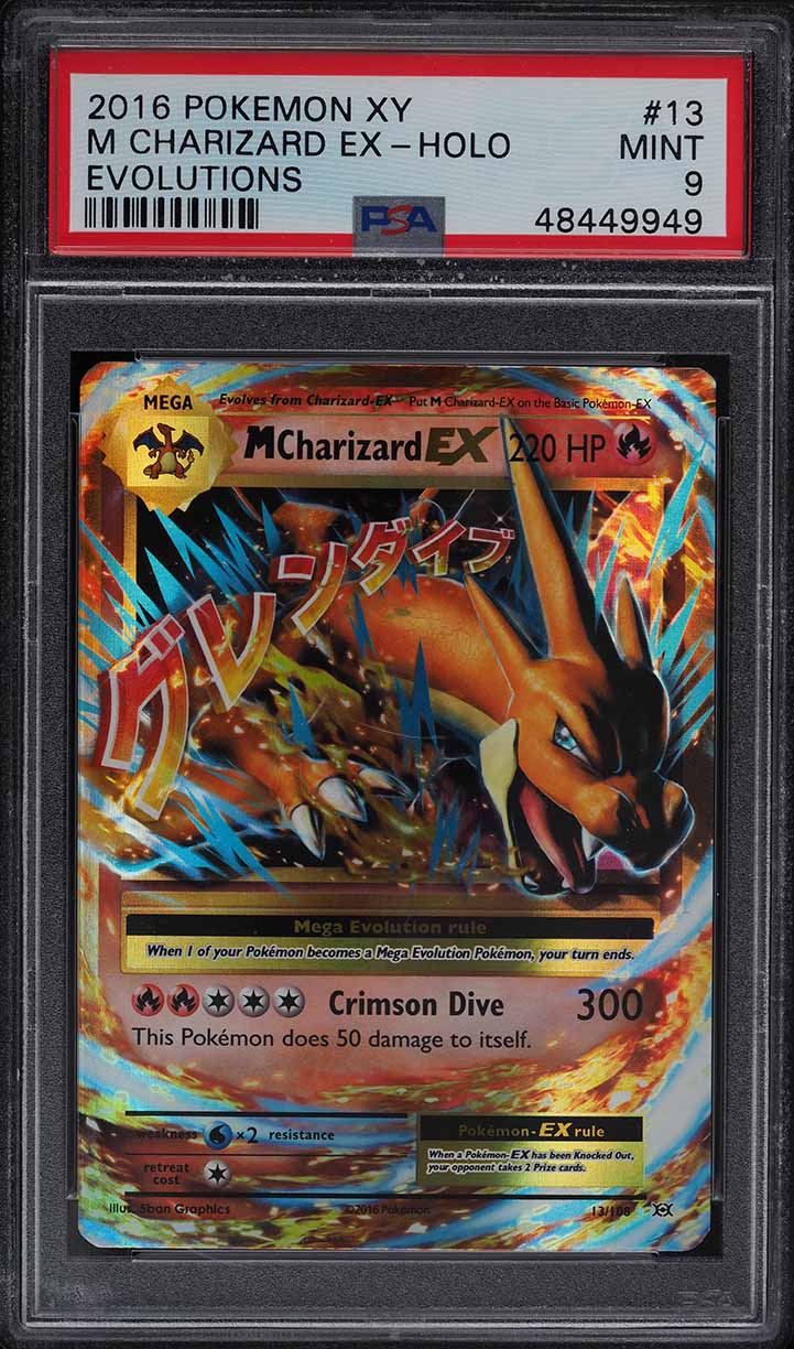 2016 Pokemon Xy Evolutions Holo M Charizard Ex 13 Psa 9 Mint Pwcc