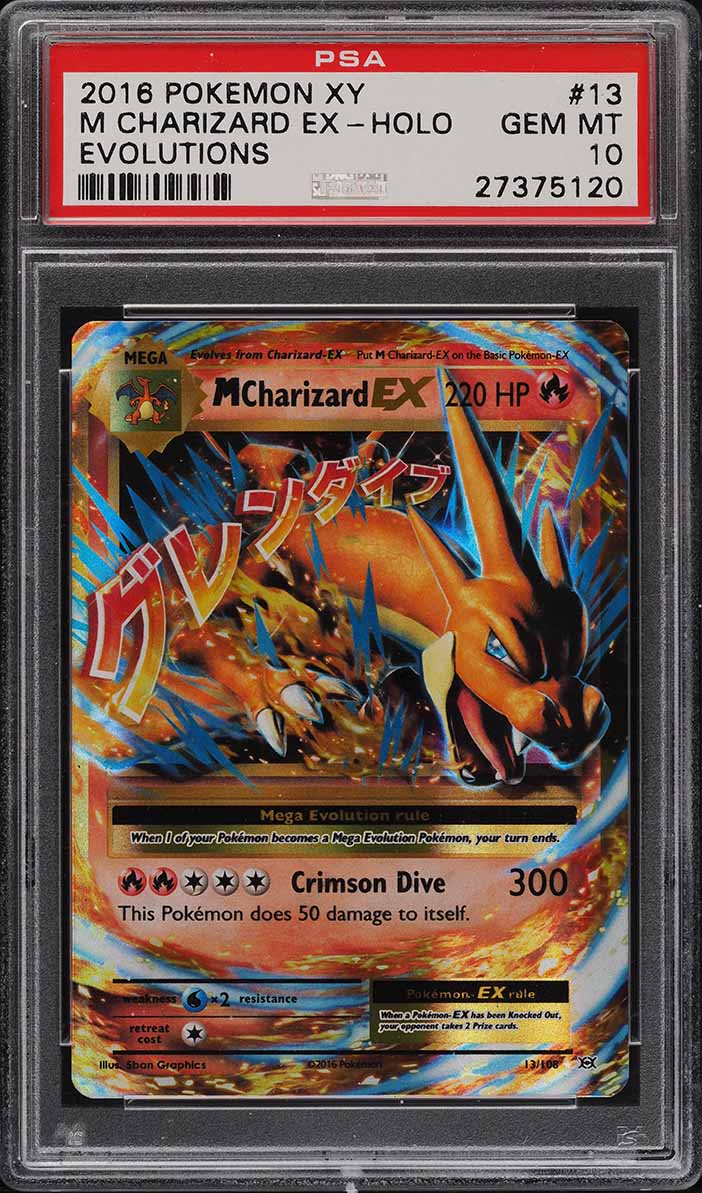 2016 Pokemon Xy Evolutions Ex Holo M Charizard 13 Psa 10 Gem Mint