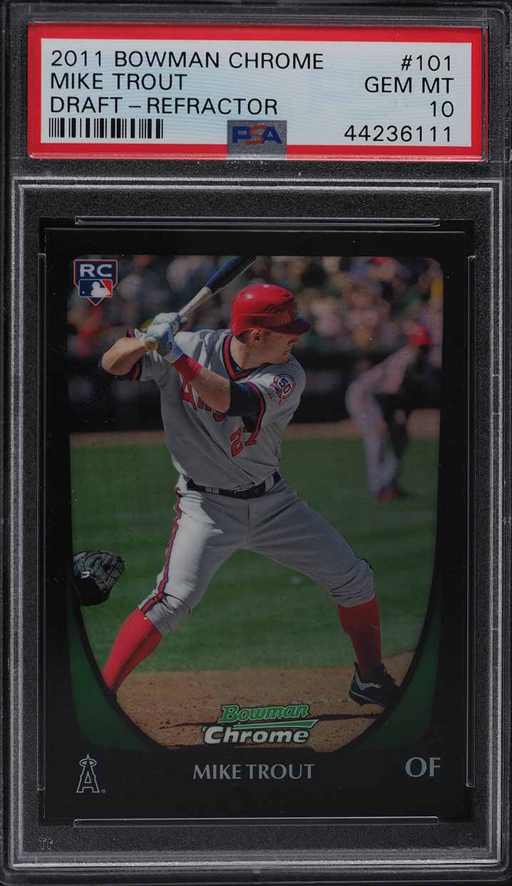 2011 Bowman Chrome Refractor Mike Trout Rookie Rc 101 Psa 10 Gem Mint