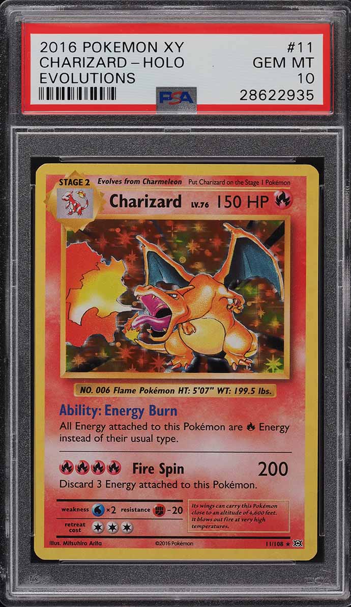 2016 Pokemon Xy Evolutions Holo Charizard 11 Psa 10 Gem Mint Pwcc