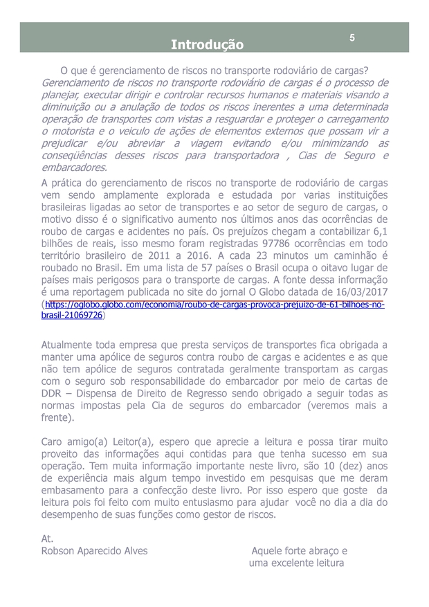 Logística De Gerenciamento De Riscos No Transporte Rodoviário De Cargas