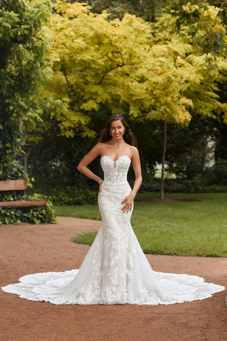 Sexy Mermaid Wedding Dress With Long Lace Train Sophia Tolli