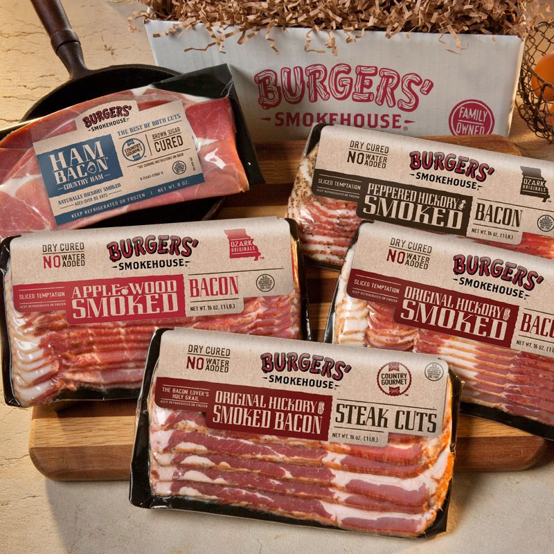 Country Bacon Sampler Pack Dry Cured Gourmet Smokehouse Bacon T Box