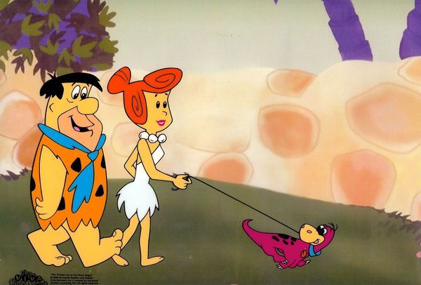 The Flintstones Walking Dino Animation Sericel