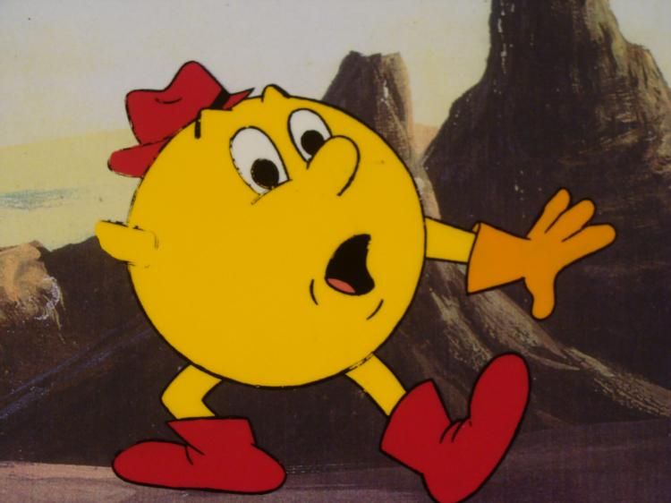 Pac Man Cartoon Hand Painted Animation Production Cel