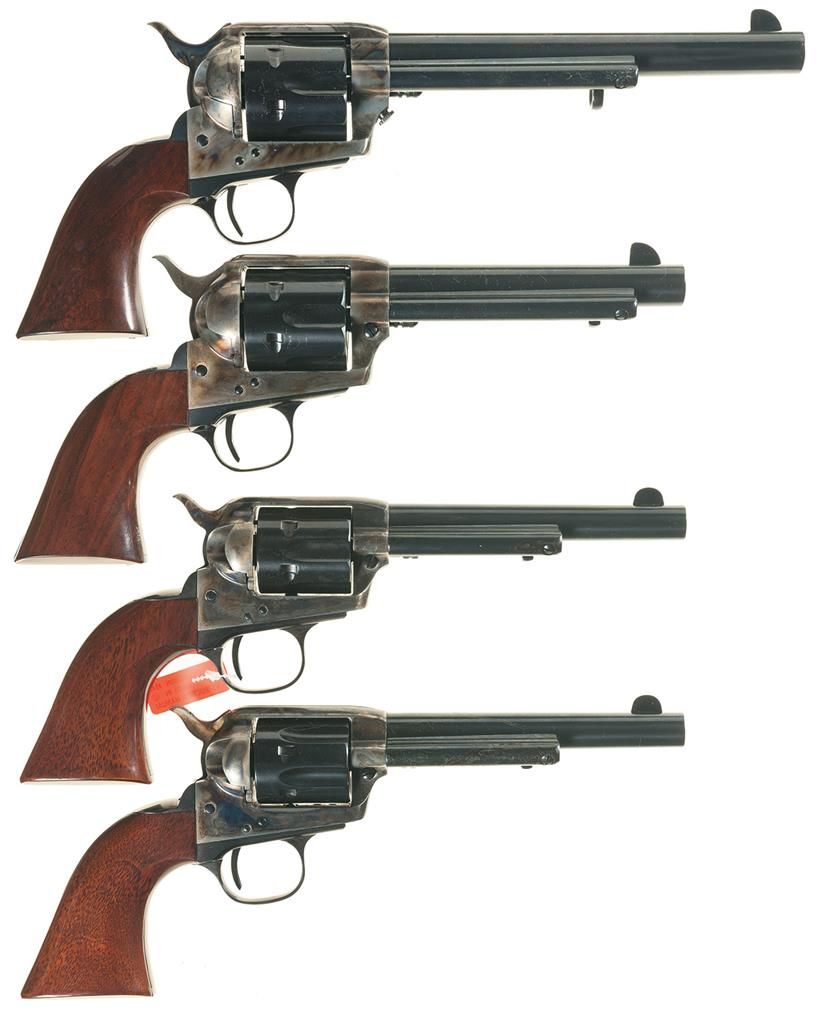 Four Boxed Single Action Revolvers A Uberti Hartford Model Revolver