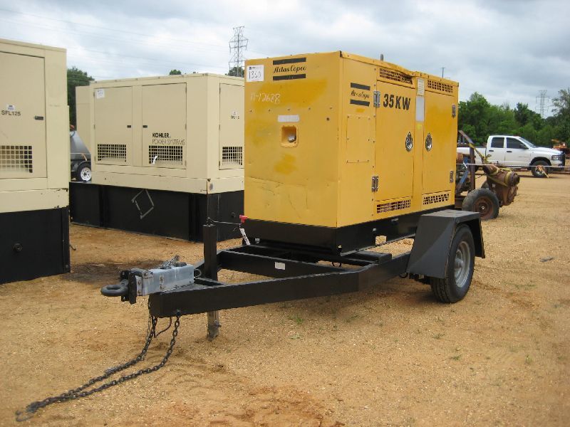 Atlas Copco 35kw Generator Sn 1e9gf1418tr153618 Jd Diesel