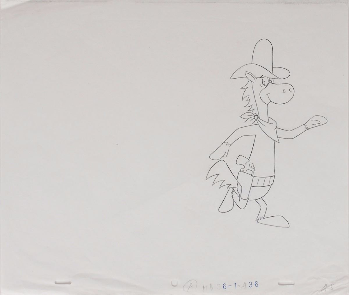 Quick Draw Mcgraw Production Cel And Matching Drawing From Yogi Bear