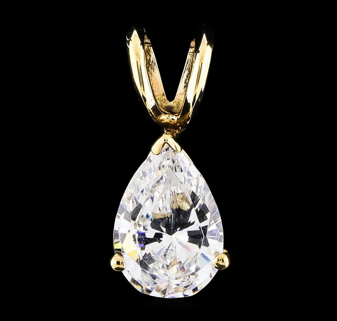 Cubic Zirconia Pendant 14kt Yellow Gold