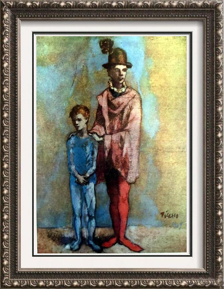 Pablo Picasso Two Saltimbanques C1905 Fine Art Print Signed In Plate