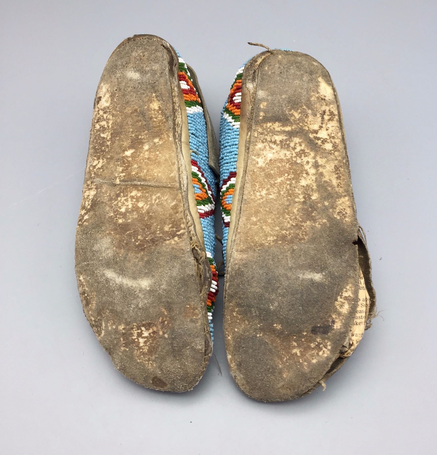 Antique Fully Beaded Moccasins