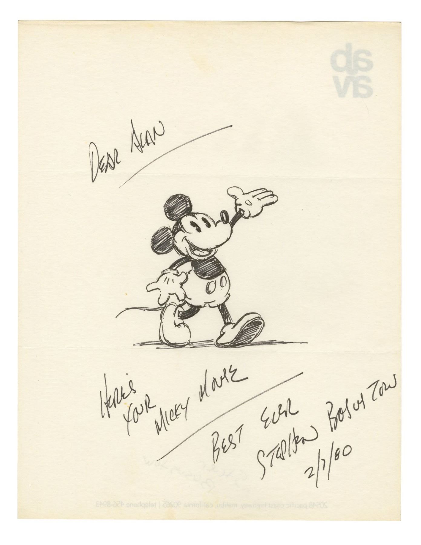 Original Mickey Mouse Drawing By Stephen Bosustow Van Eaton Galleries