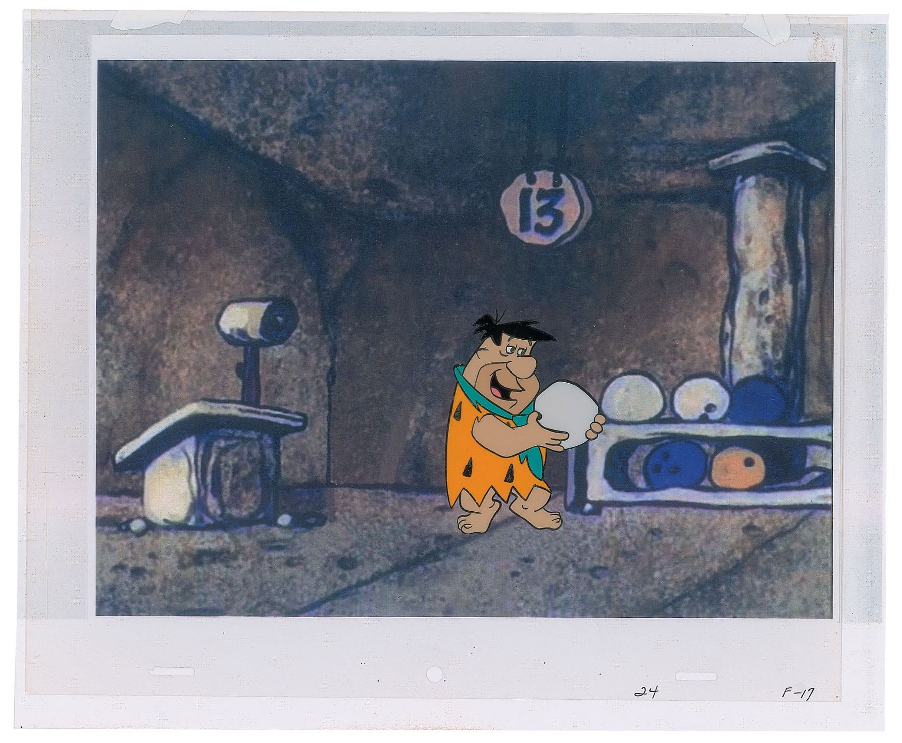 Fred Flintstone Production Cel From The Flintstones