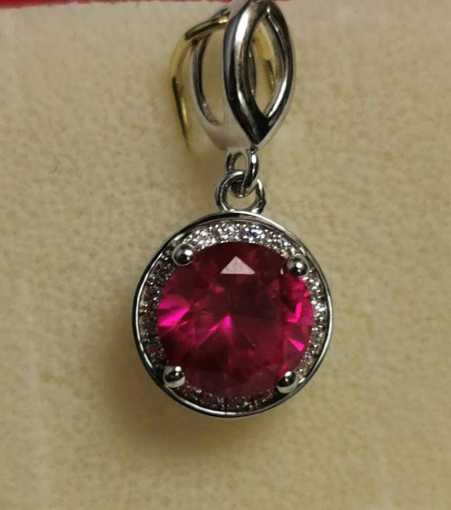 Silver Created Corundum Pendant Suggested Retail Value 150