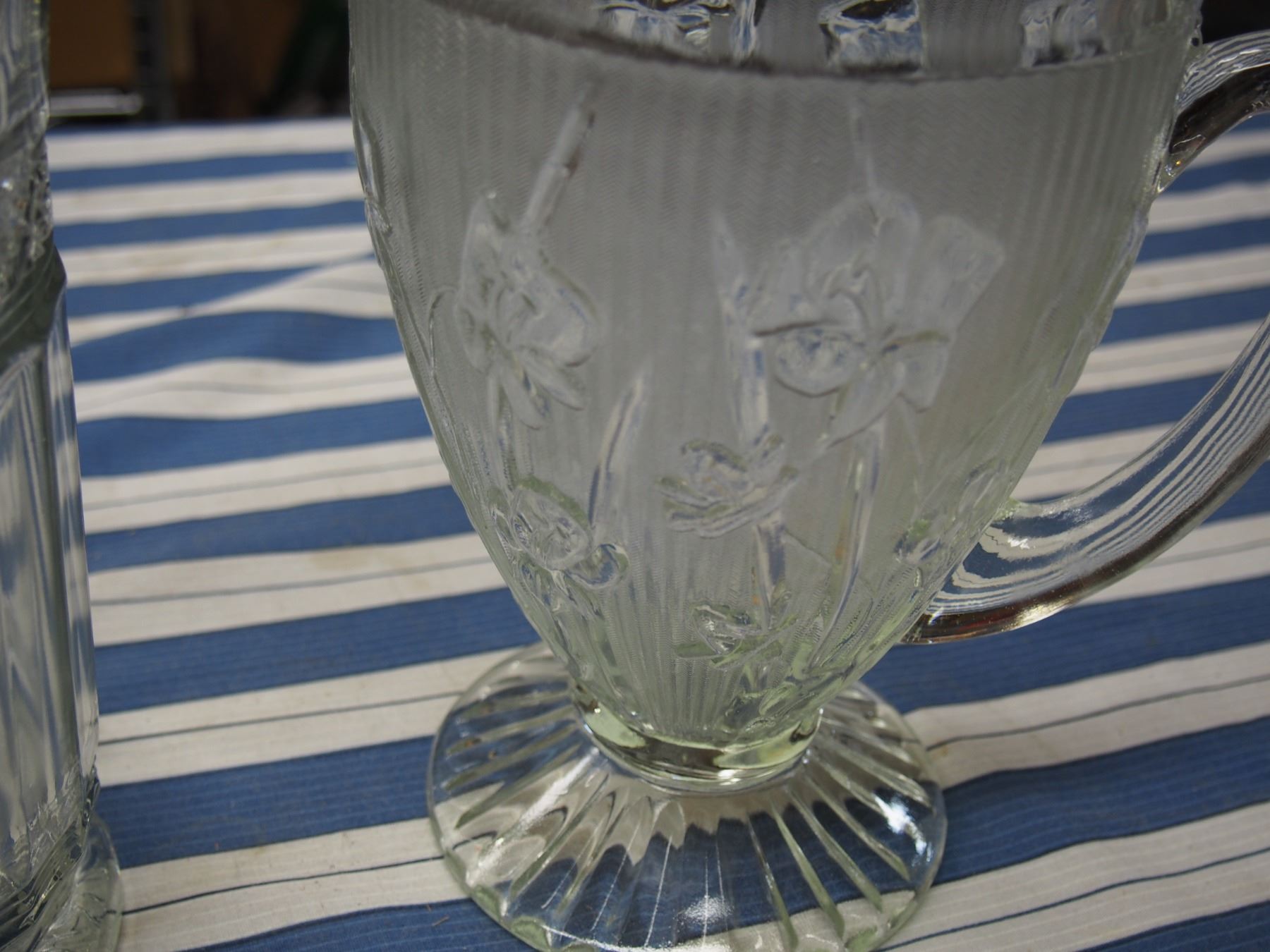 2 Antique Depression Glass Pitchers Bodnarus Auctioneering