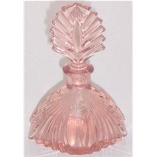 Pink Depression Glass Art Deco Perfume Bottle 895014