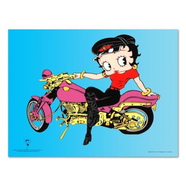 Betty Boop On Motorcycle By Betty Boop