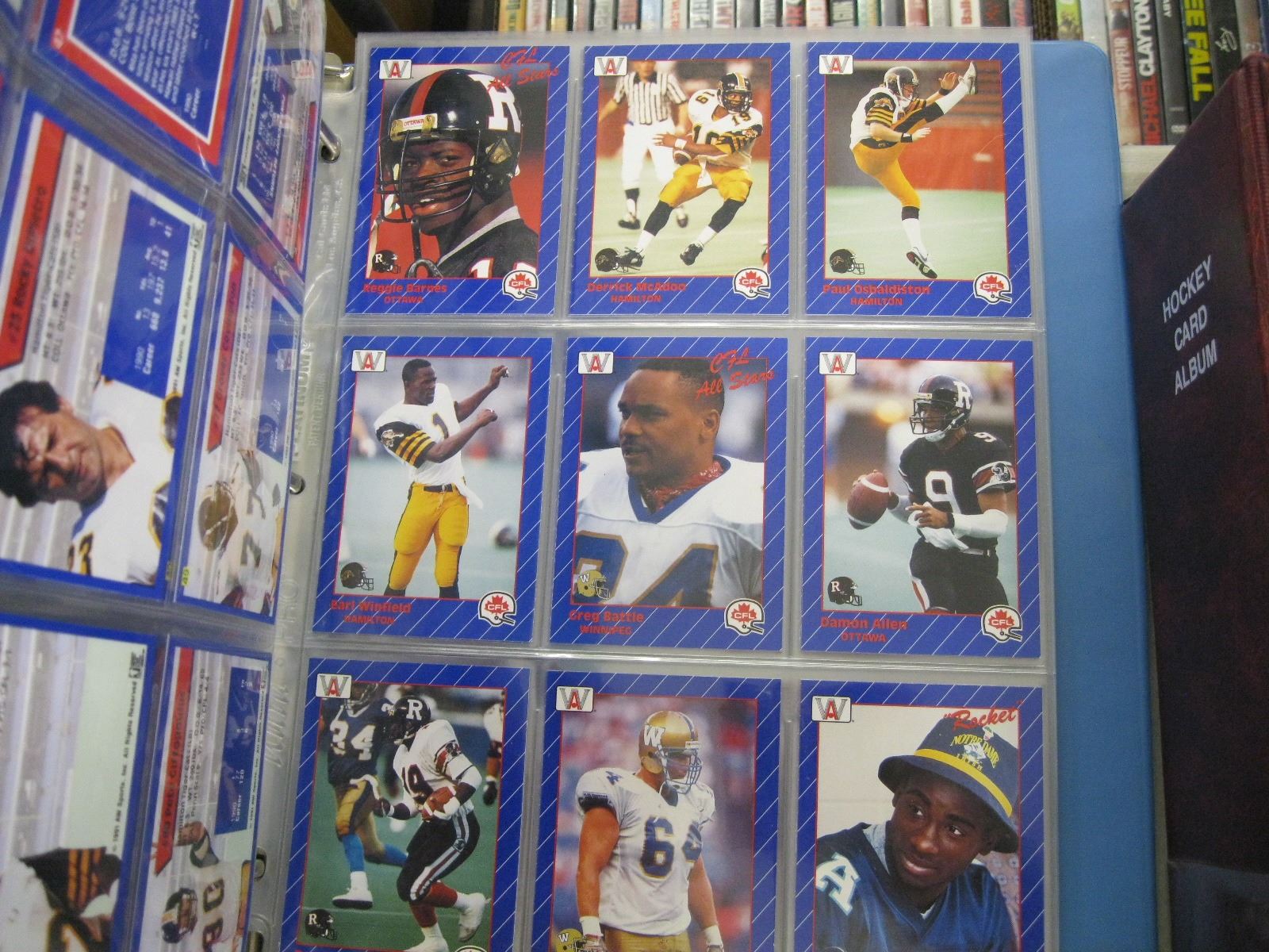 Binder Of Complete Set 1990 Cfl Football Cards Dodds Auction