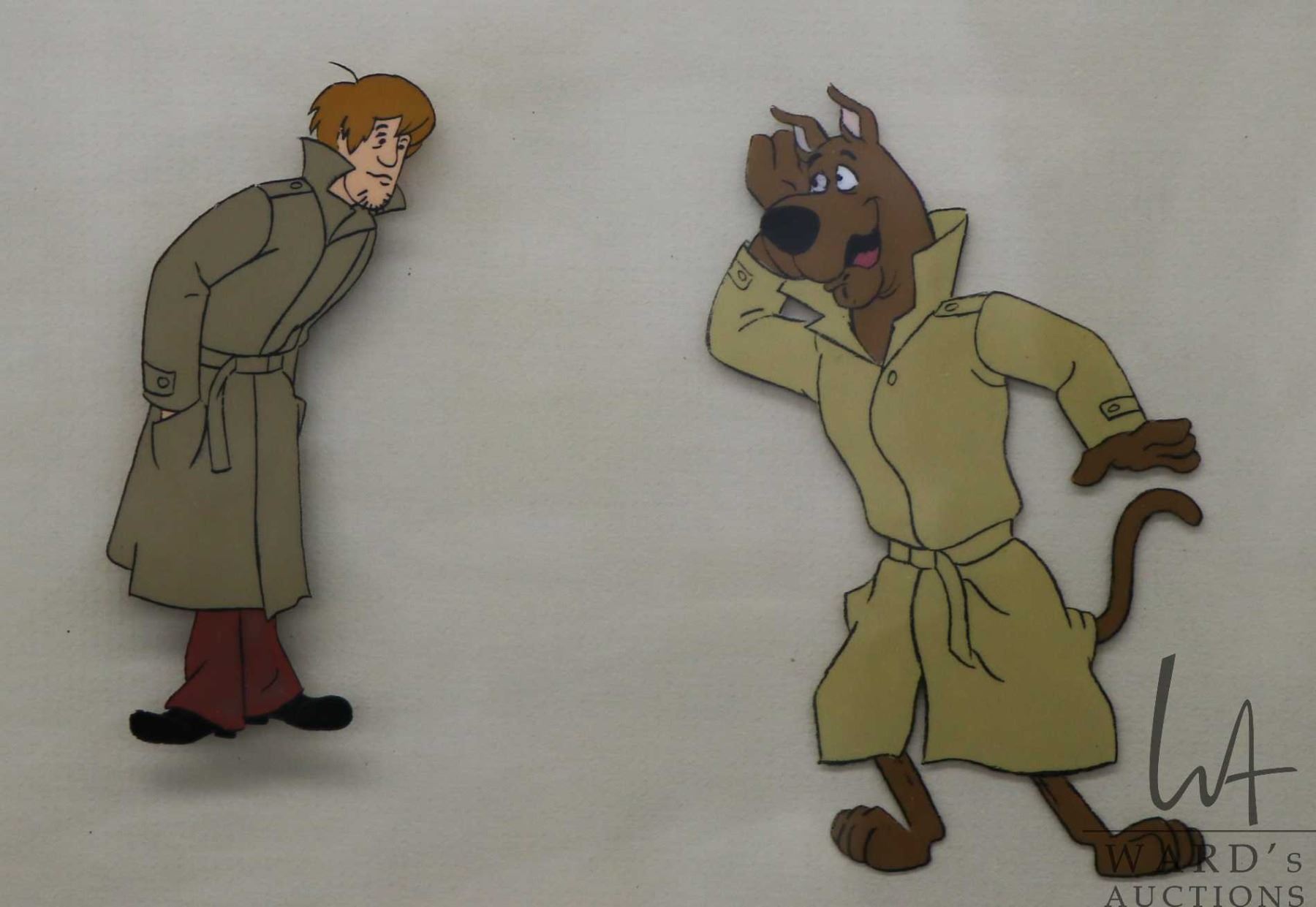 Scooby Doo And Shaggy Hand Painted Original Production Cel 21 X 19