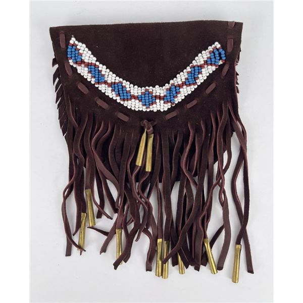 Native American Indian Beaded Leather Bag