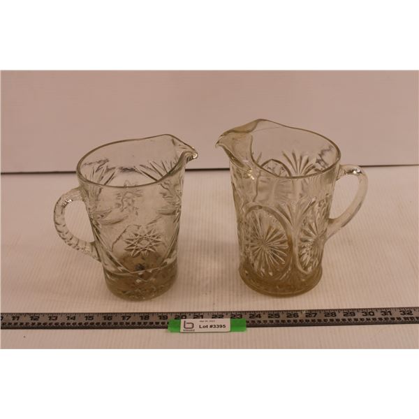 2 Heavy Glass Pitchers Bodnarus Auctioneering