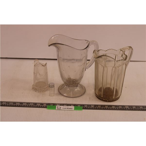 3 Glass Pitchers Bodnarus Auctioneering