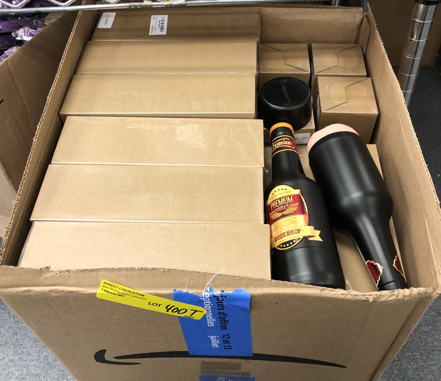 Box Of Approx 35 Beer Bottle Sex Toys