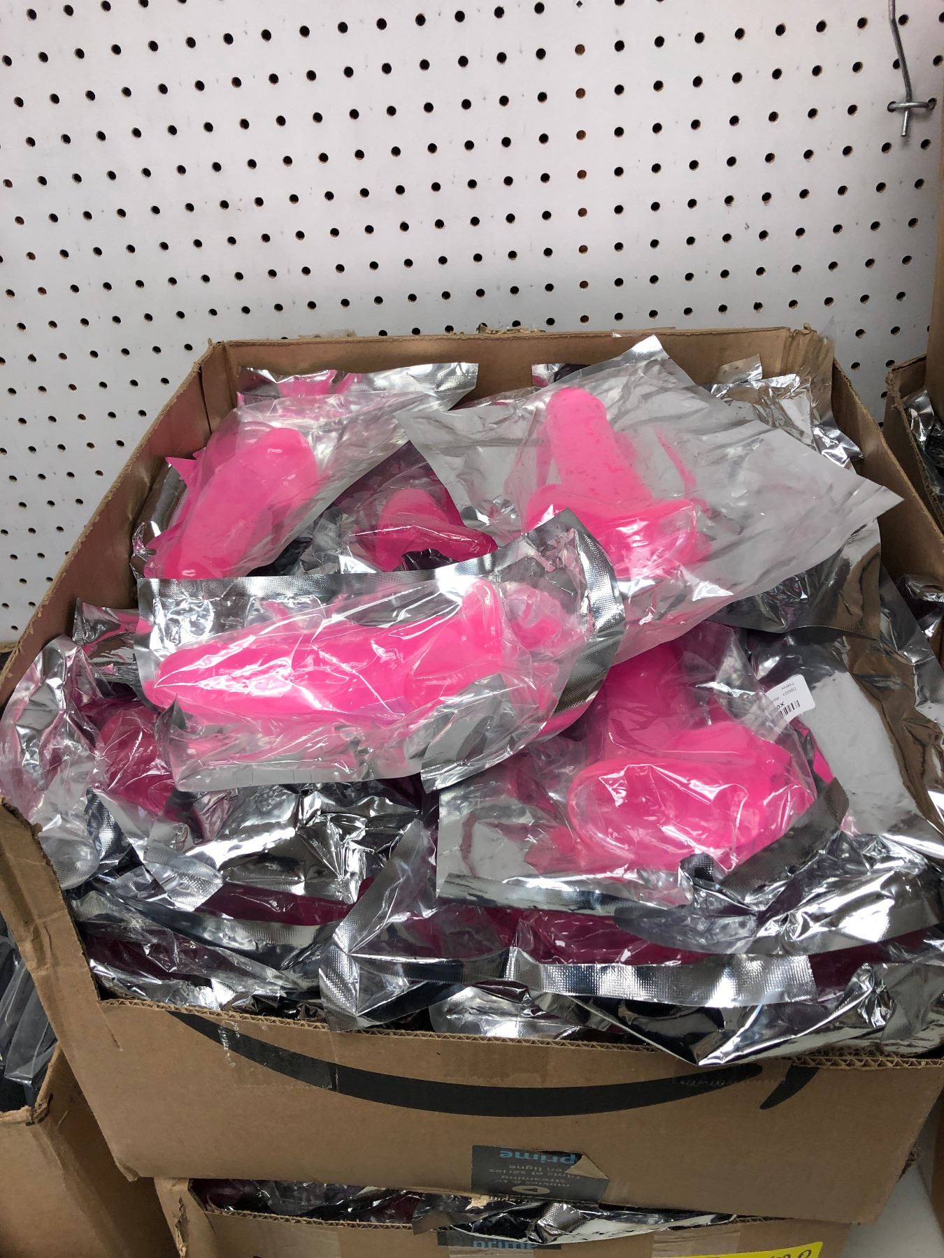 Box Of Approx 60 Pink Silicone Dildos